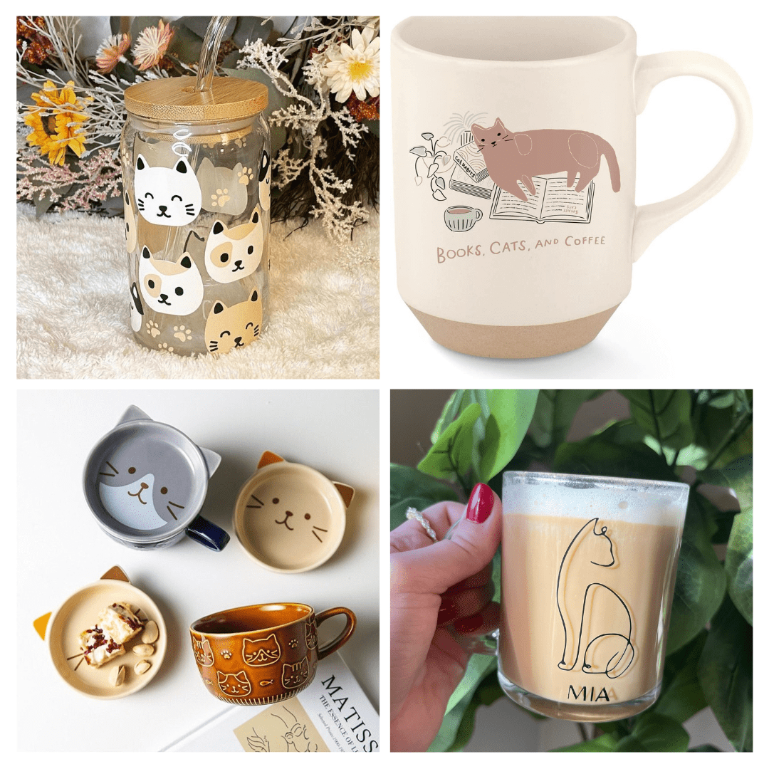 Cat Coffee Mugs for the Cats & Coffee Lover - Cute Cat Cups