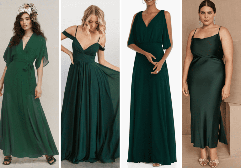 Emerald Green Bridesmaids Dresses | Dark Green Formal Gowns