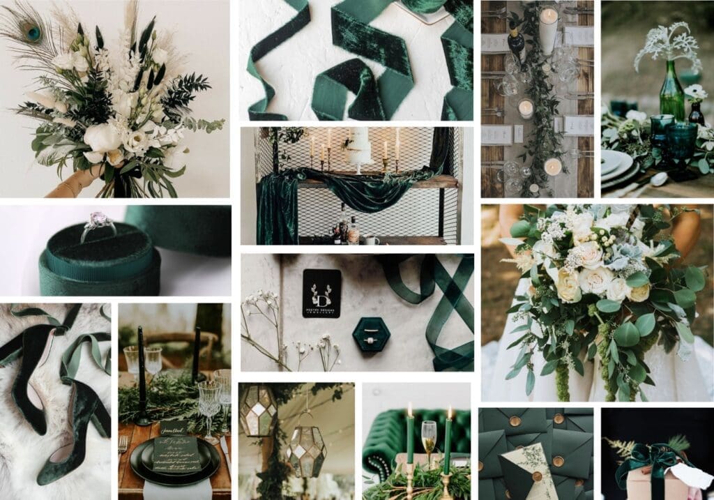 The Most Romantic Emerald Green Wedding Inspiration - Cats & Coffee ...