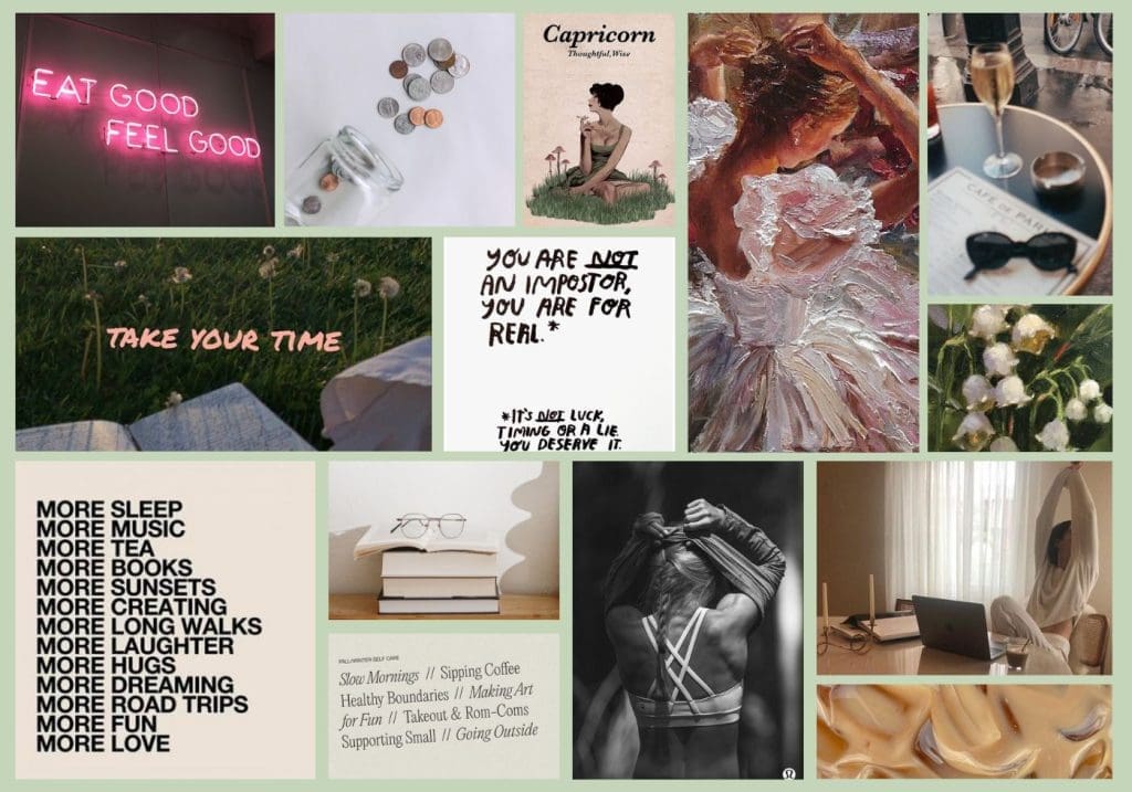 New Year Vision Board for 2024 - Slow Living, Strength, & More